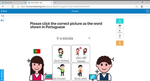 Daily Activities Portuguese BOOM Cards™ Daily Routines by Language Forum