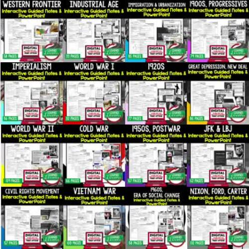 Immigration Guided Notes & PowerPoints, US History, Print, Digital, Google