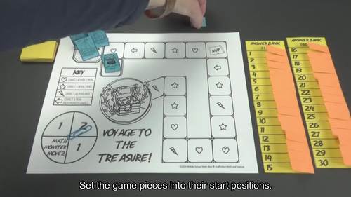 Voyage to the Treasure! Systems of Linear Equations Game | TPT