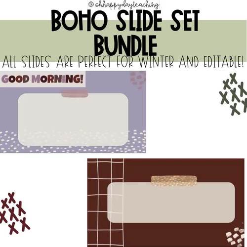 Boho Slide Template Bundle | Google Slide Templates | Fall and Winter ...