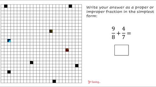 New Year Fraction Operations Add Subtract Multiply Divide Pixel Art ...