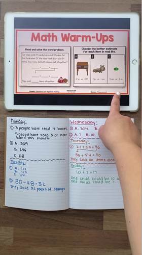 No Prep Math Warm-Ups | 2nd Grade | Math Spiral Review | Morning Work