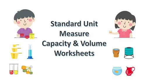 Measuring Capacity Volume Liquids Standard Units Worksheets by Banyan Tree