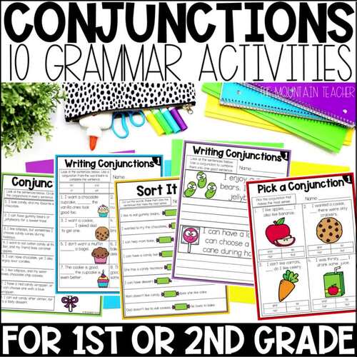 Conjunction Activities, Grammar Worksheets & Conjunctions FANBOYS ...