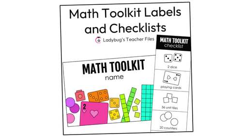 Math Toolkit Labels and Checklists by Ladybug's Teacher Files | TPT