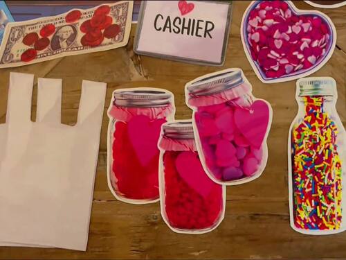 Sweetheart Bakery Dramatic Play Valentine Activity Heart-Themed Food ...