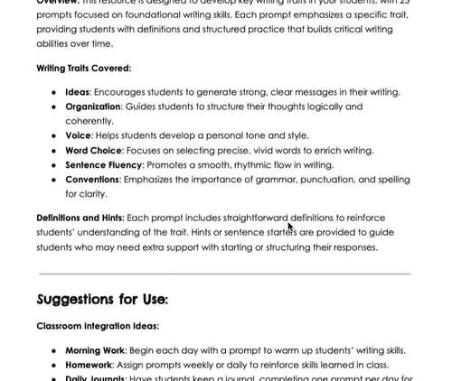 Building Essential Writing Skills: 25 Daily Prompts for Key Traits ...