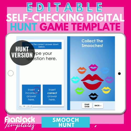 Smooch Hunt Google Slides PowerPoint Editable Game Template | TPT
