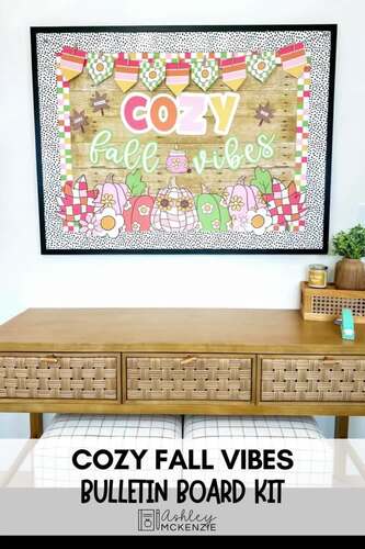 Fall Bulletin Board Ideas | Cozy Fall Vibes Theme Bulletin Board Letters