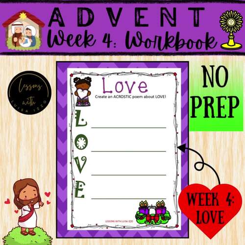 Advent Printable Worksheets:Activities on 4th Week (love) | TPT