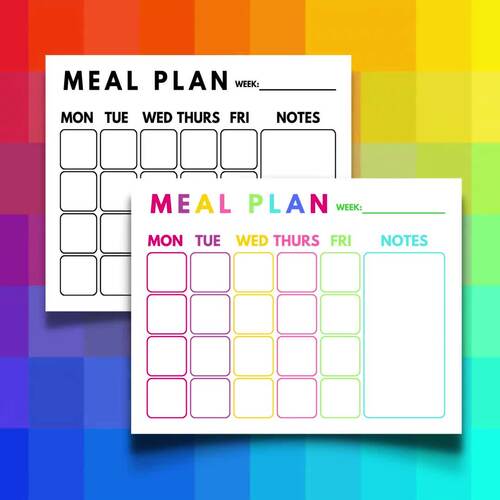 Weekday Meal Planner | Weekly Meal Planner | Weekday Meal Plan | Meal ...