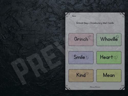 Grinch Day Activities No Prep Christmas Math, Reading & SEL Worksheets