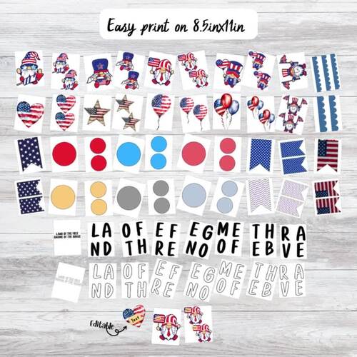 Memorial Day Gnomes Patriotic May Bulletin Board Kit Classroom Decor ...