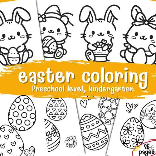Easter Coloring Pages: 25 Fun Designs for Kids and Adults! - Spring Activit