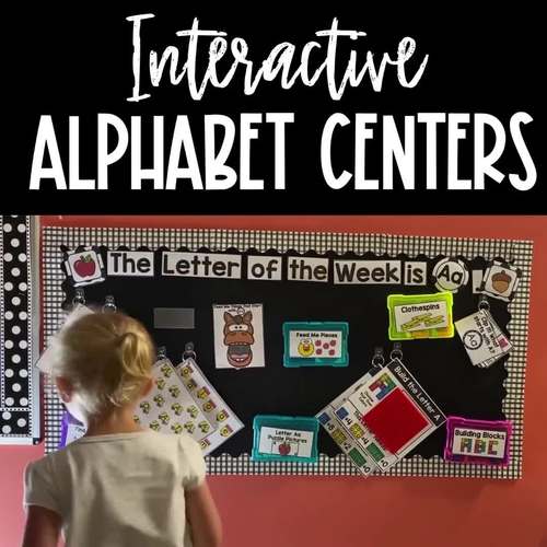 Interactive Alphabet Centers Bundle | Letter of the Week ABC Practice