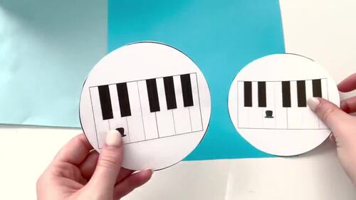 Snowman Piano Matching Game for Music Centers or Piano Lessons | TPT