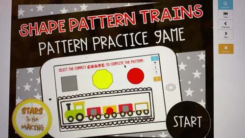 Shape Pattern Trains Printable and Digital BOOM Deck by Stars in the Making