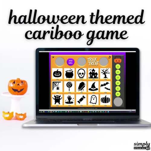 Halloween Digital Editable Cariboo Game for Teletherapy & iPad : No ...