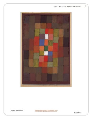 Paul Klee Art Lesson Watercolor Painting Writing Activity 1st-5th grade