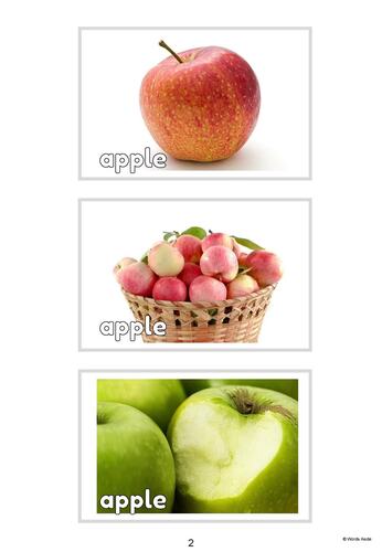 Fruits Vegetables Vocabulary Flash Cards Photos Speech Therapy Sped ESL ...