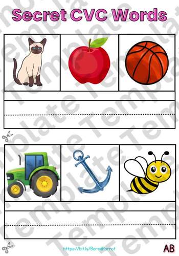 CVC Word to Picture Match - CVC Decoding Activity for Kindergarten 198 ...