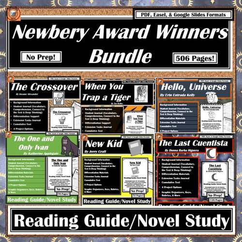 Newbery Award Winning Books | Reading Guide | Novel Study |MEGA BUNDLE