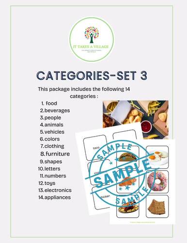 Categories-matching word to PHOTO, sorting-set 3 | TPT