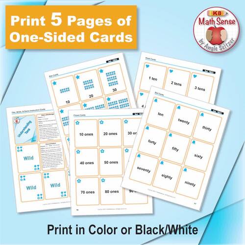 Tens with Models: Math Sense Card Games & Matching Activities 1B23 ...