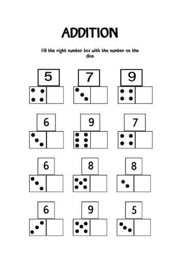 Printable Domino Addition Worksheet Number Bonds Printable, Domino ...