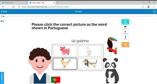 Animals BOOM Cards Portuguese | ANIMALS Portuguese BOOM CARDS by ...