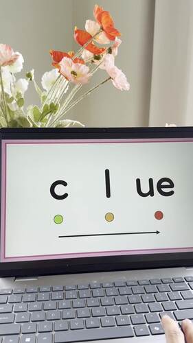 Long U Blending Slides, Phonics & Fluency - Vowel Teams & Long Vowel CVCe