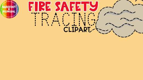 Fire Safety Tracing Clipart | Firefighter Clipart for Fine Motor Activities