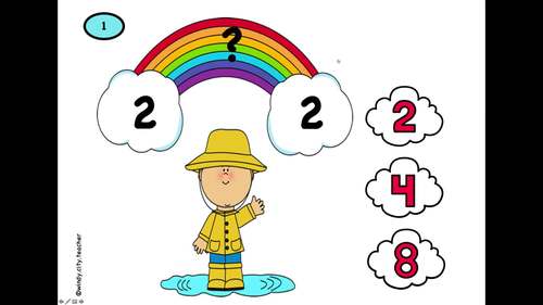 Doubles & What Makes Ten - Distance Learning - Math Facts PPT Game