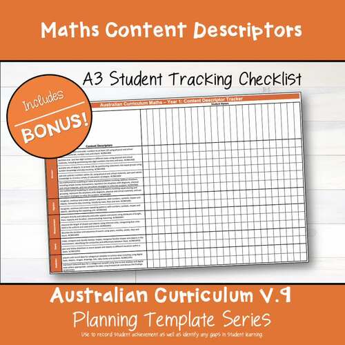 V9 Australian Curriculum MATHEMATICS Content Descriptor Overviews - Year 1