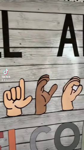 All Are Welcome Bulletin Board | ASL | Boho | Pastel | Bright Rainbow