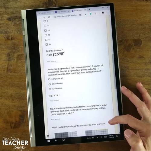 5th Grade DIGITAL Math Spiral Review | Homework, Morning Work, Warm Ups