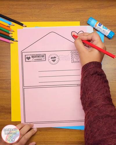 Valentines Day Writing Craft | Valentines Day Letter | Valentines Day ...
