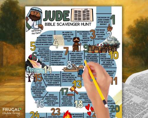 Jude Bible Scavenger Hunt, General Letters New Testament Trivia Bible ...