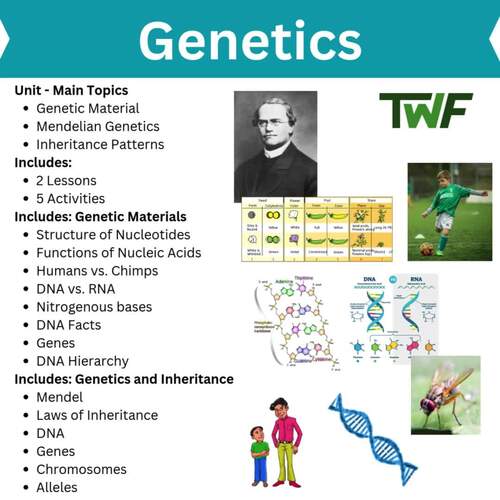 Genetics Unit | Genetic Materials, Mendelian Genetics and Inheritance ...