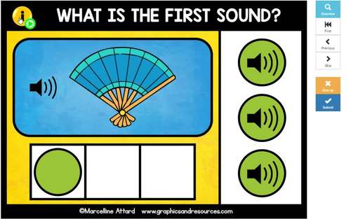 BOOM CARDS BEGINNING SOUND PHONEMIC AWARENESS ACTIVITY APRIL MORNING SLIDES