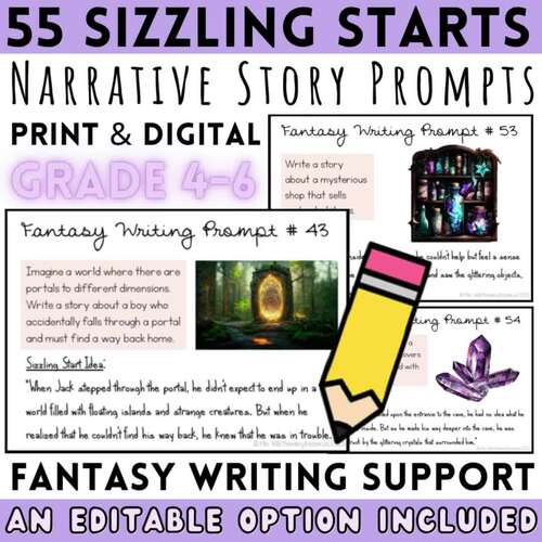 55 Fantasy Narrative Writing Prompts, Sizzling Starts, Image & Scene ...