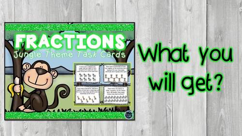 Fractions Second Grade Task Cards | Fractions Third Grade Task Cards