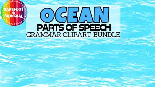 Ocean Grammar Clipart Bundle | Parts of Speech | 4 Sets | Nouns, Verbs ...