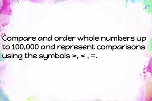 Third Grade-Comparing and Ordering Whole Numbers Lesson-Editable