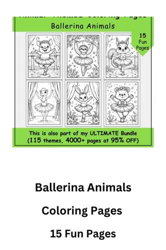 Ballerina Animals Coloring Pages for Kids | Printable Educational ...