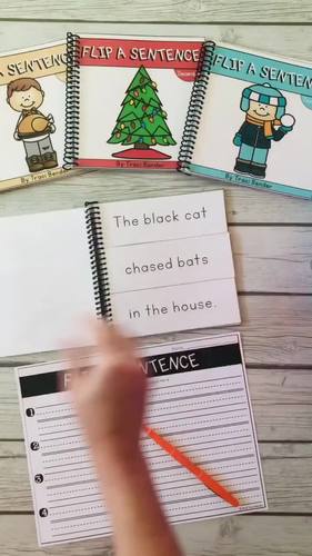 Silly Sentences Writing Bundle - Fun Monthly Themed Flip a Sentence