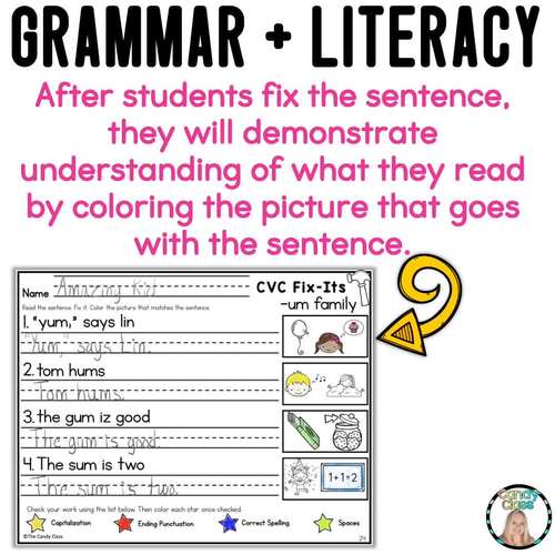 Fix It Editing the Sentence Worksheet Capitalization Ending Punctuation ...