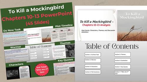 To Kill a Mockingbird Chapters 10-13 PowerPoint (PPT) Summary and Analysis