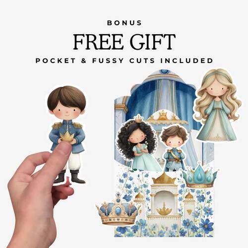 Blue and Gold Prince Crowns Clipart by Ikota Design | TPT