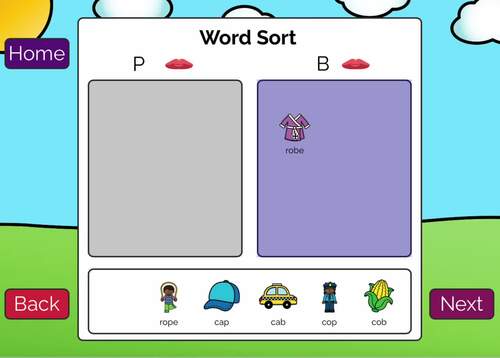 Final Consonant Devoicing Minimal Pairs Activities B P Boom Card Silly ...